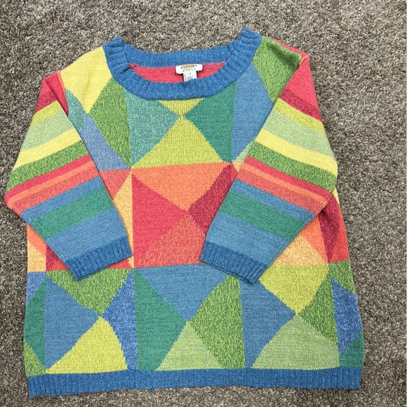 Talbots | Sweaters | Vintage Talbots Sweater Womens X Geometric ...